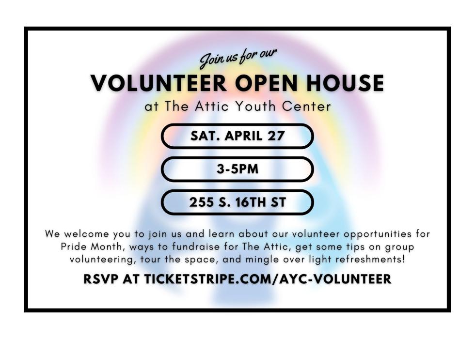 Attic Youth Center - Volunteer Open House
